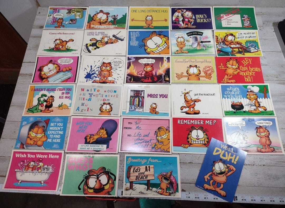 Lot of 29 Vintage Garfield the Cat Jim Davis United Feature Postcards ...