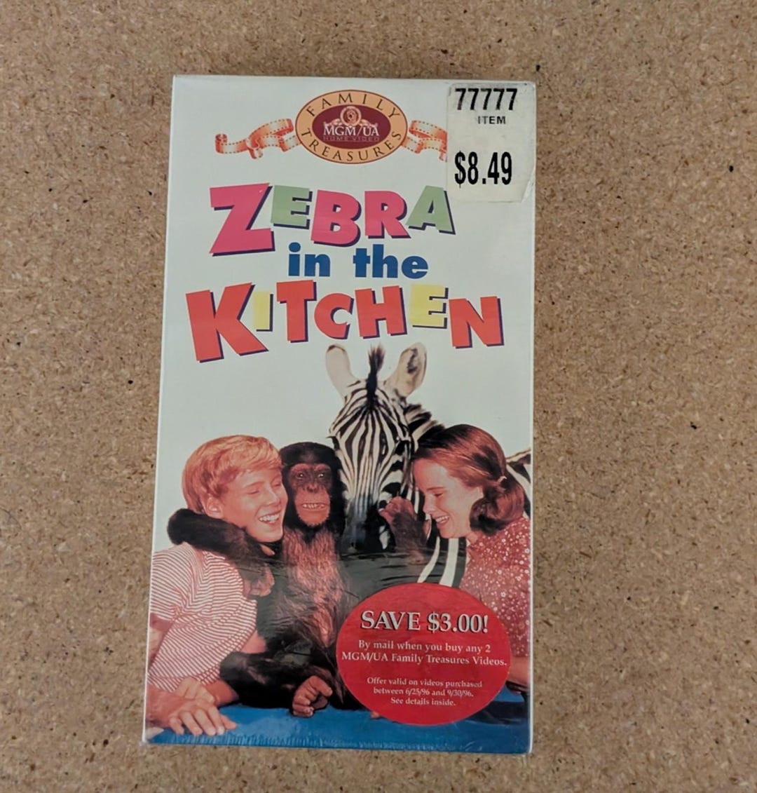 Vintage Zebra in the Kitchen VHS Video NEW SEALED Mgm/ua 1965 1996 - Etsy