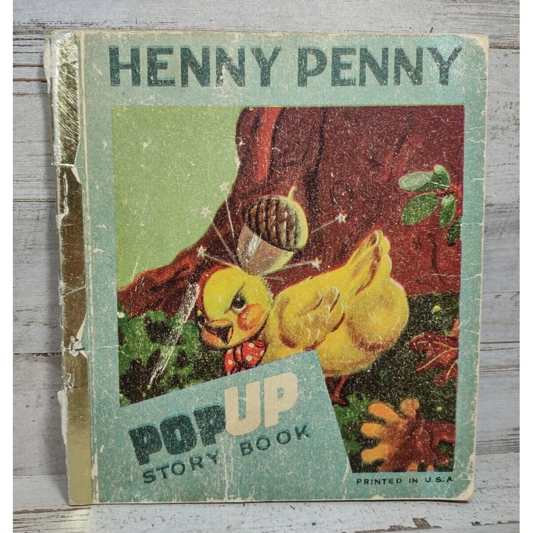 Henny Penny Pop up Story Book Whitehall Publishing Vintage Childrens ...