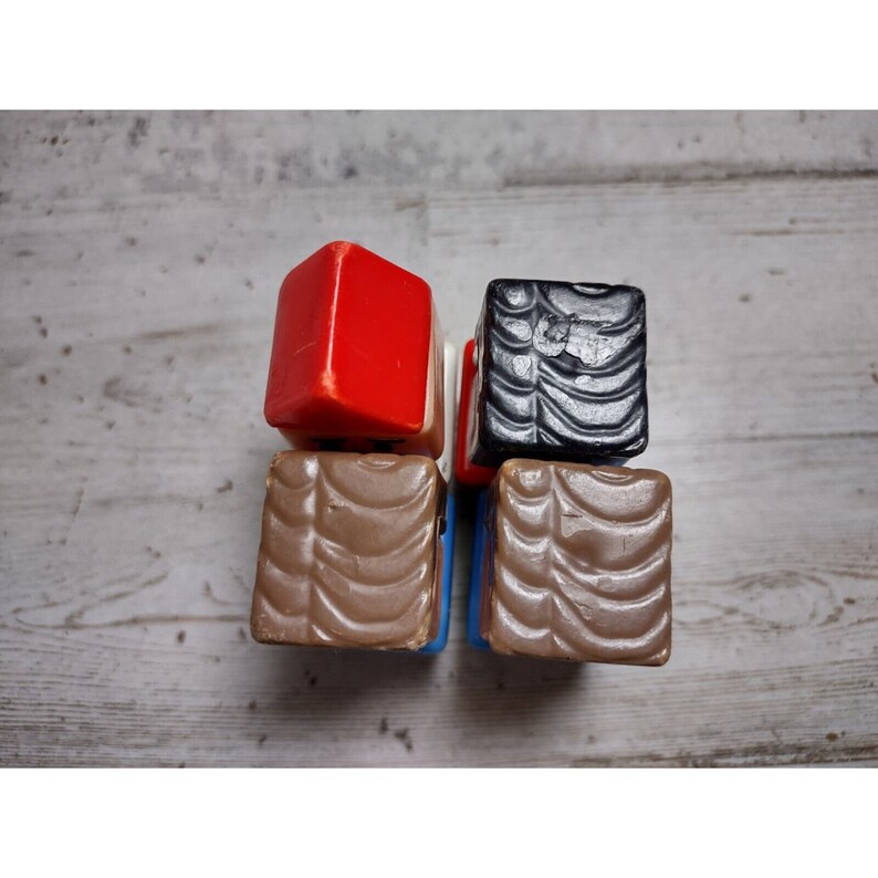 Set of 4 Vintage Playskool Familiar Places Blockhead Figures Mcdonalds ...