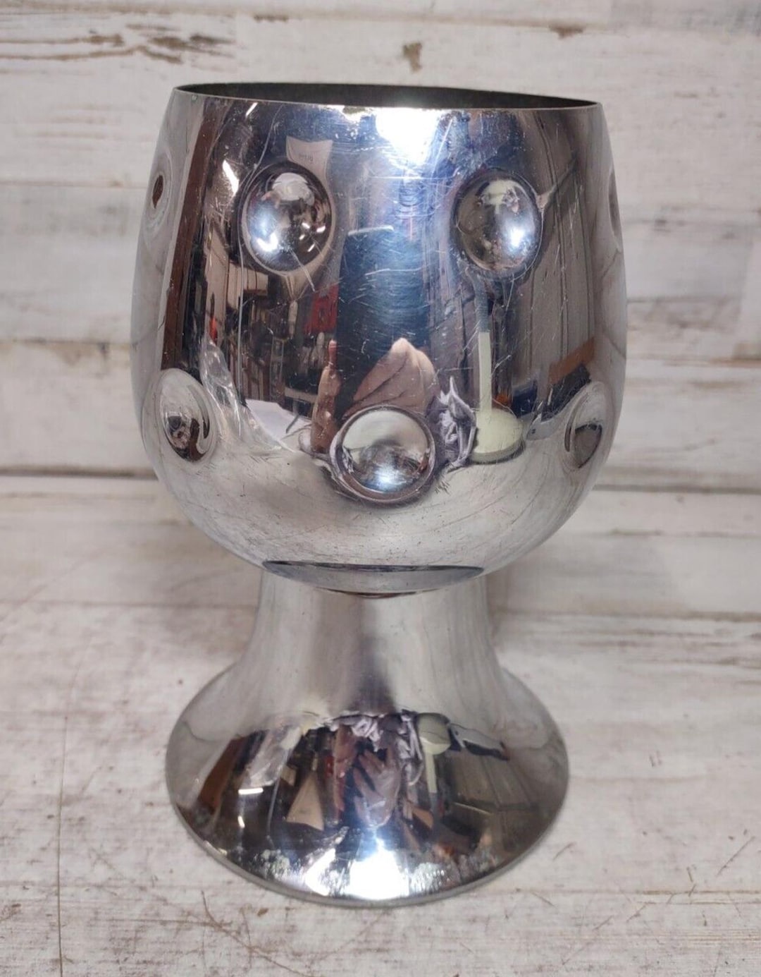 Vintage Chase USA Ruth Gerth Art Deco Chrome Goblet Chalice Cup Bacchus ...