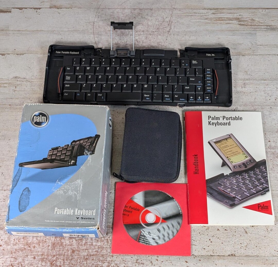 Palm Portable Keyboard for V Series PDA - Folding Compact Docking - Etsy
