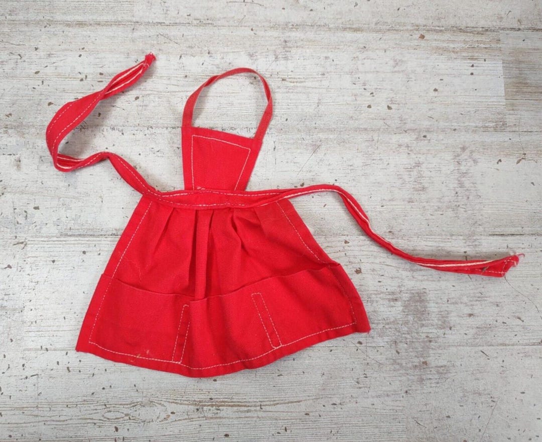 Vintage Mattel Barbie Whats Cookin Red Apron W/ Pockets NO UTENSILS ...