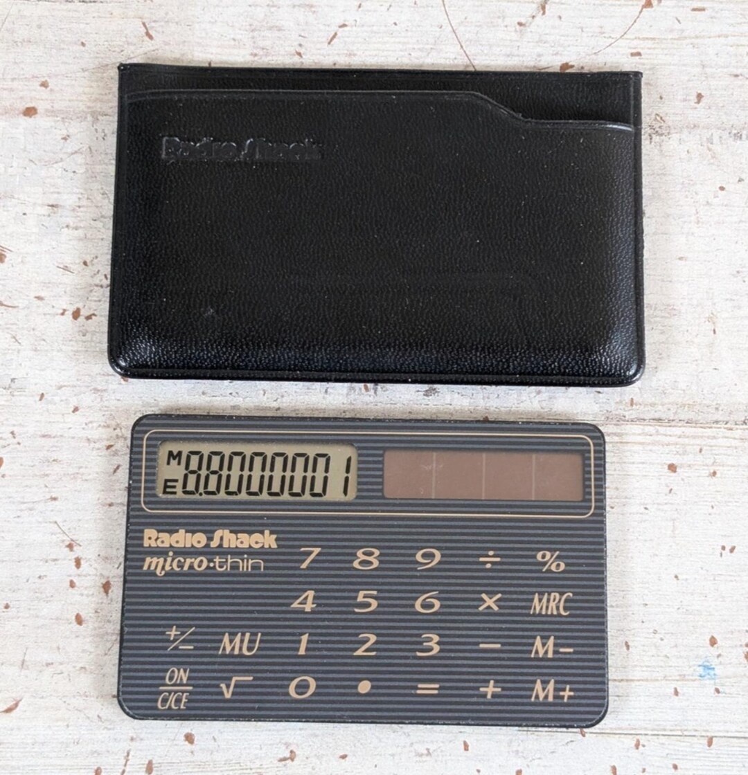 Radio Shack Micro-thin Pocket Solar Calculator EC-452 Vintage W Case Tested - Etsy
