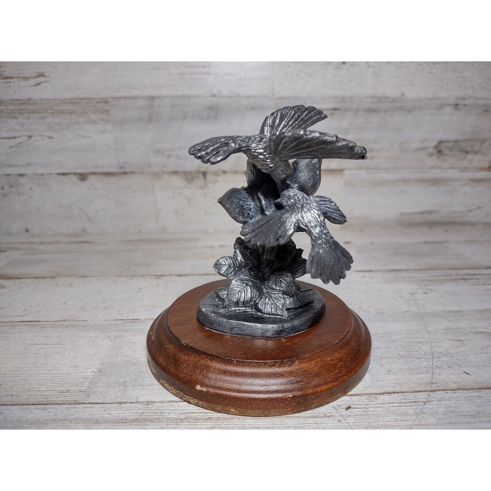 Vintage Michael Ricker Pewter Rocky Mountain Hummingbirds on Flower ...