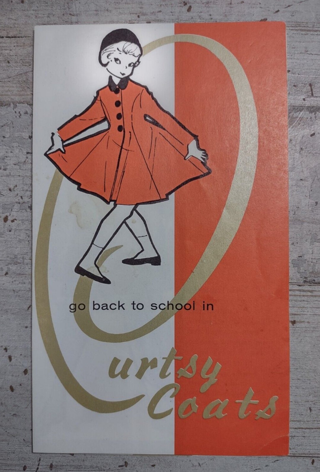 Vintage Back to School Curtsy Coat Brochure Pamphlet Kiddieville ...