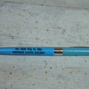 2 Vintage Railroad Ballpoint Pens Burlington Northern Northern Pacific ...