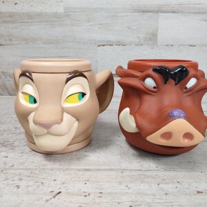 4 Vintage Applause Lion King Collectible Child Mug Cup Simba Timon ...