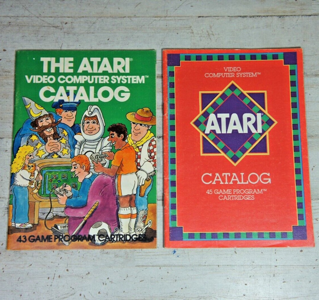 Pair of Vintage Atari Game Catalog Booklets Green 43 Red 49 Lot 1 - Etsy