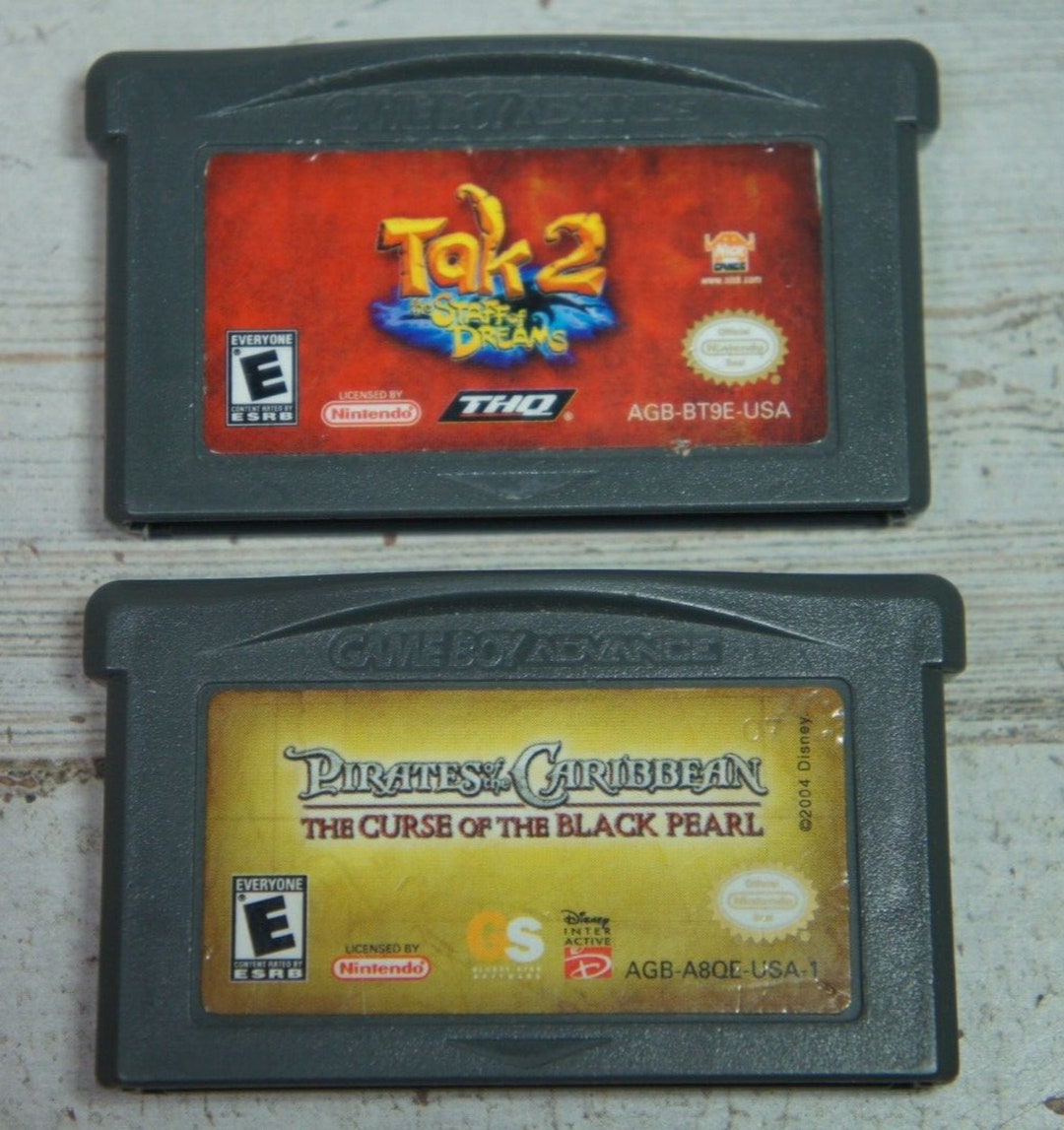 Lot 2x Gameboy Advance GBA Games Tak 2 Pirates of the Caribbean - Etsy