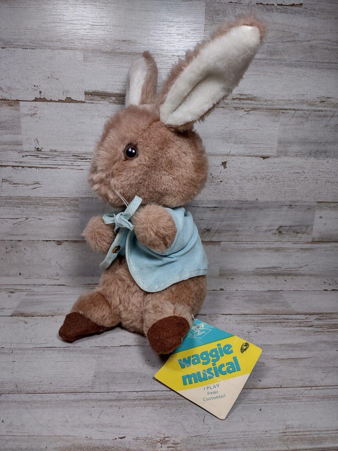 Vintage Eden Toys Peter Rabbit Waggie Musical 1979 W/ Tag *NON-WORKING ...