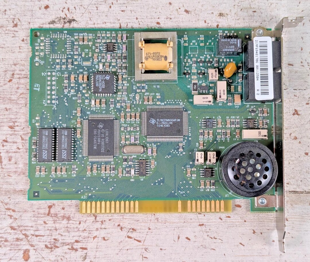 US Robotics Modem 56K ISA Modem Card 1.012.0411-A Vintage 1996 90s Vtg ...