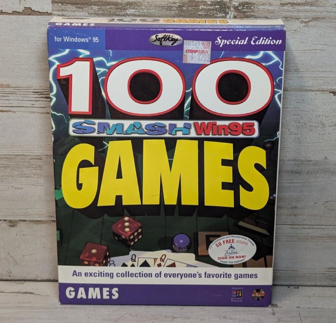 Softkey 100 Smash Win95 Games Special Edition Fullshareware Big Box PC ...