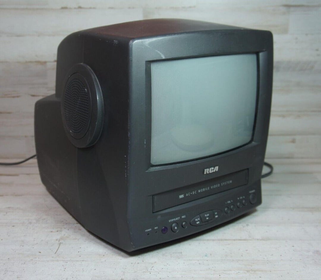 RCA T09082 9 Color CRT TV Vcr Combo Tested and Works No Remote Vintage ...