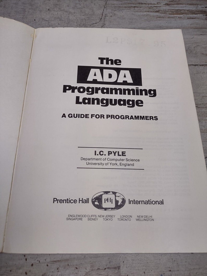 The ADA Programming Language Computer IC Pyle First Edition Paperback ...