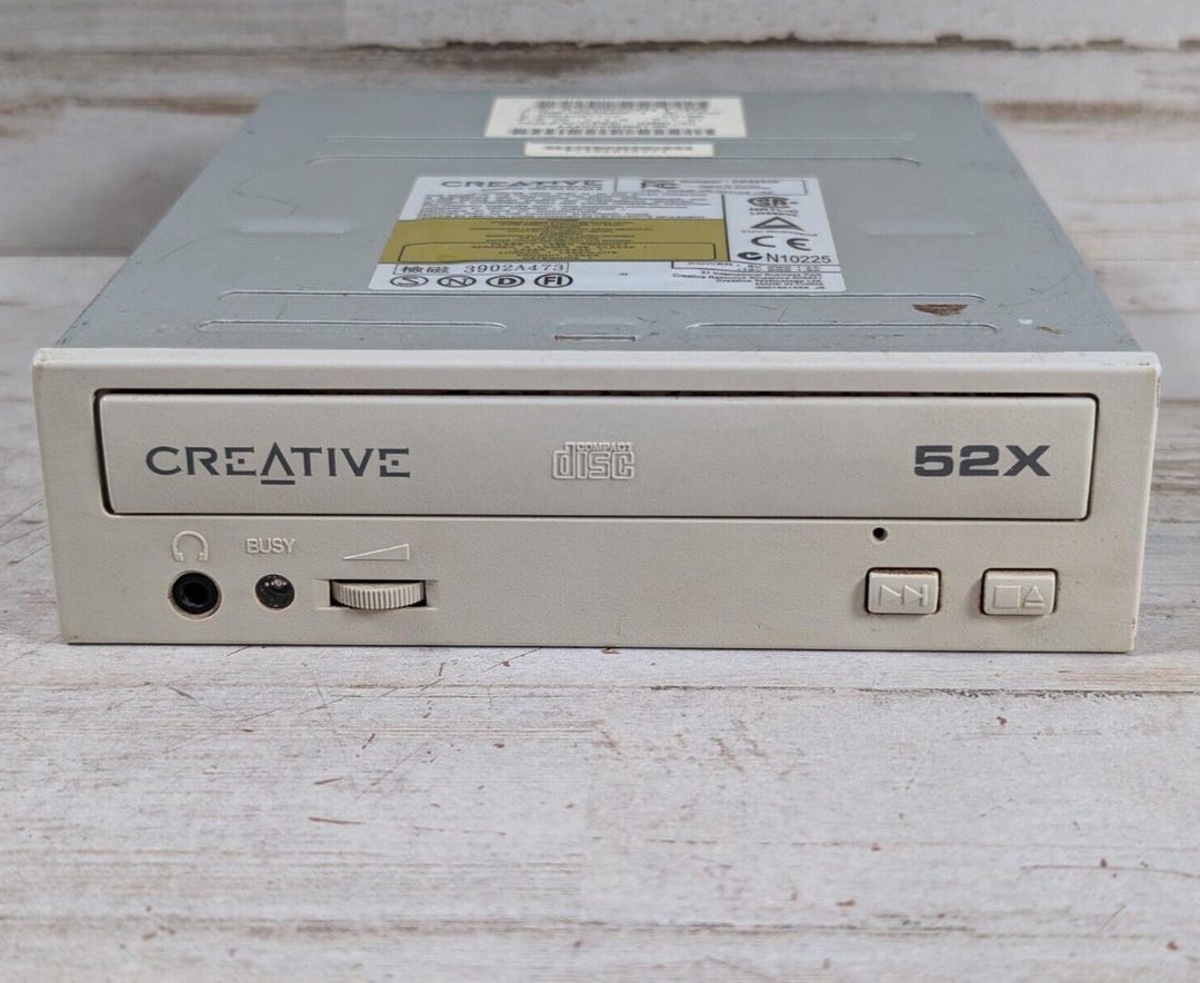 Creative CD5233E 52X CDROM CD Internal Drive Beige Ata Ide Vintage ...