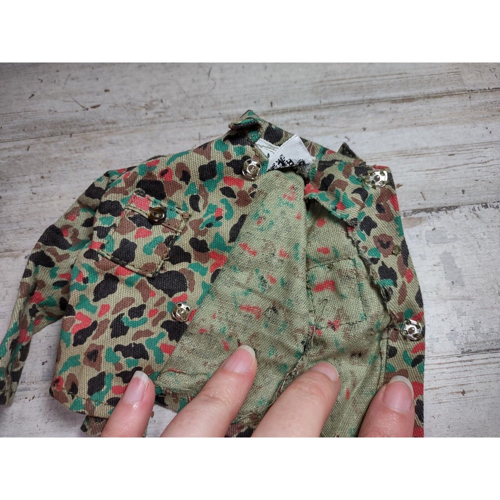 Vintage 1960s GI Joe Hasbro Action Marine Camouflage Camo Shirt Uniform ...