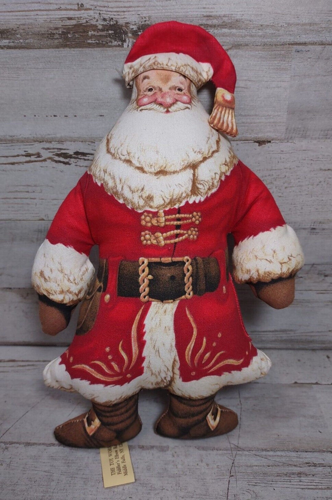 Vintage the Toy Works Plush Fabric Pillow Santa Claus Toy Decoration W ...