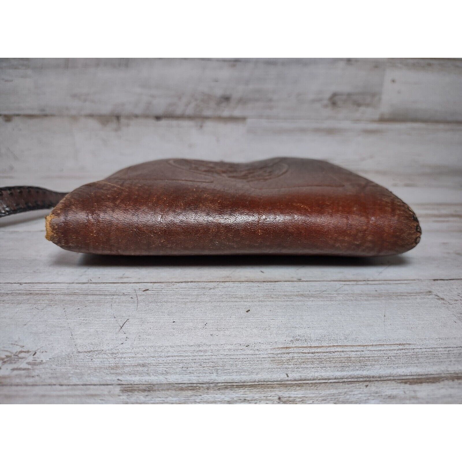 Antique 1900s Teitzel Art Nouveau Hand Tooled Leather Purse Suede ...