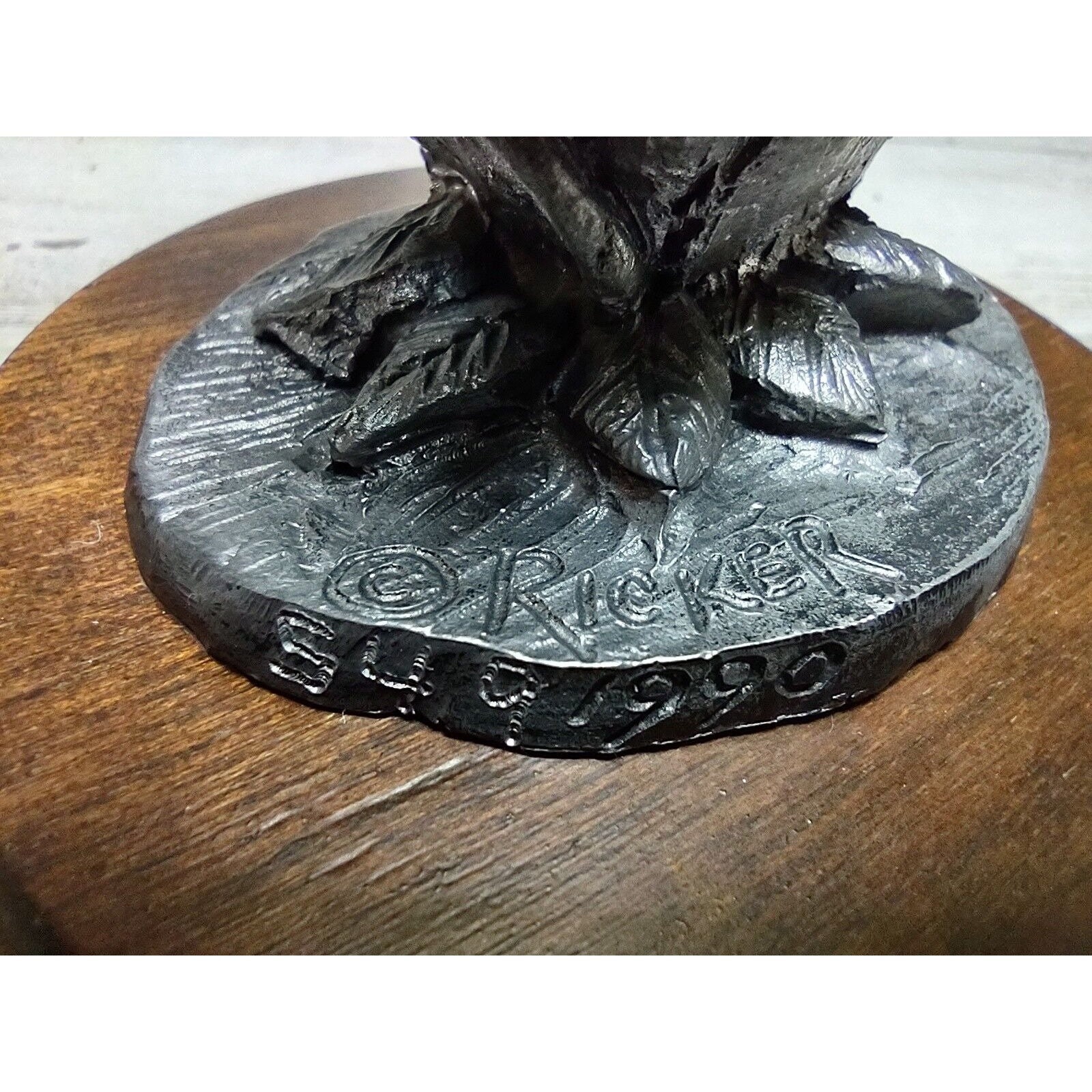 Vintage Michael Ricker Pewter Rocky Mountain Hummingbirds on Flower ...