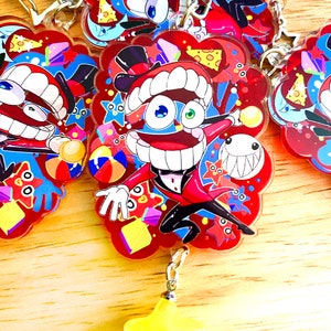 Amazing Digital Circus ADC Fan-made Key Chains Acrylic Charms Keychain ...