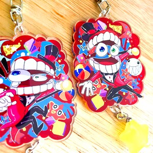 Amazing Digital Circus ADC Fan-made Key Chains Acrylic Charms Keychain ...