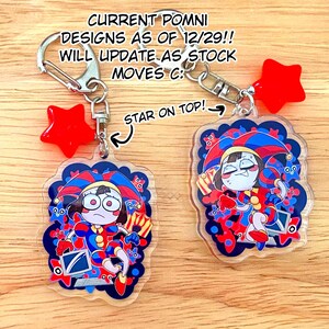 Amazing Digital Circus ADC Fan-made Key Chains Acrylic Charms Keychain ...