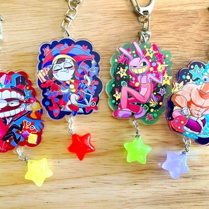 Amazing Digital Circus ADC Fan-made Key Chains Acrylic Charms Keychain ...
