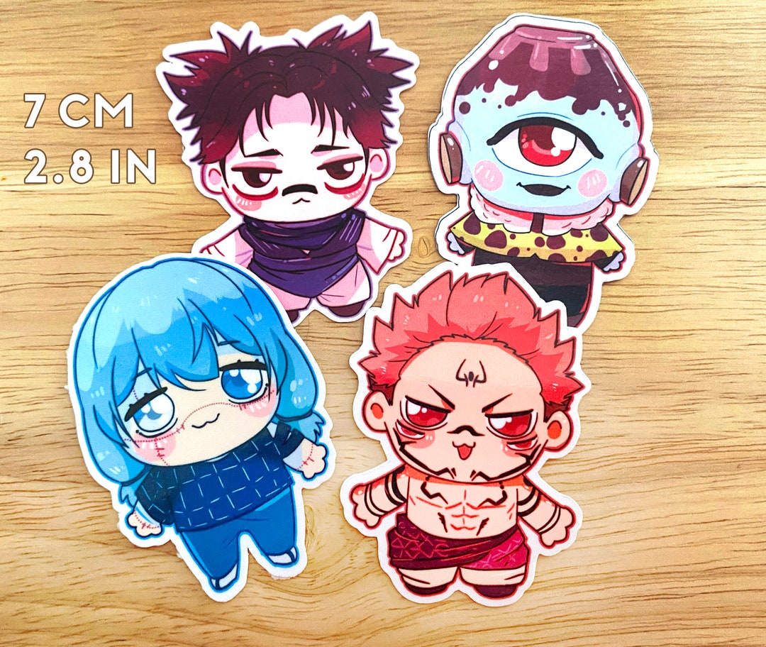 Anime Villain Stickers - 4 Pack, Waterproof Water Resistant Glossy ...