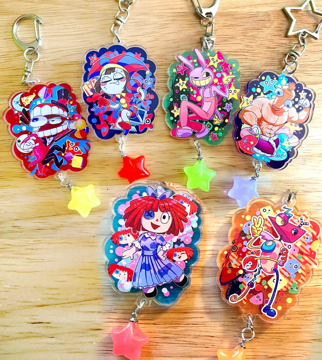 Amazing Digital Circus ADC Fan-made Key Chains Acrylic Charms Keychain ...