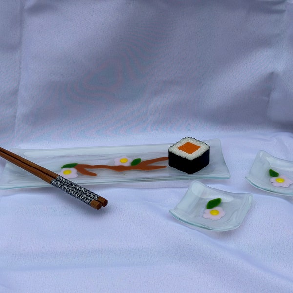 Fused Glass Sushi Plate - Etsy