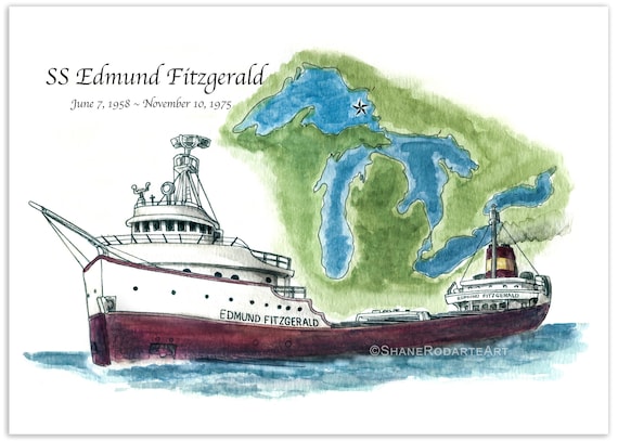 Edmund Fitzgerald Drawing