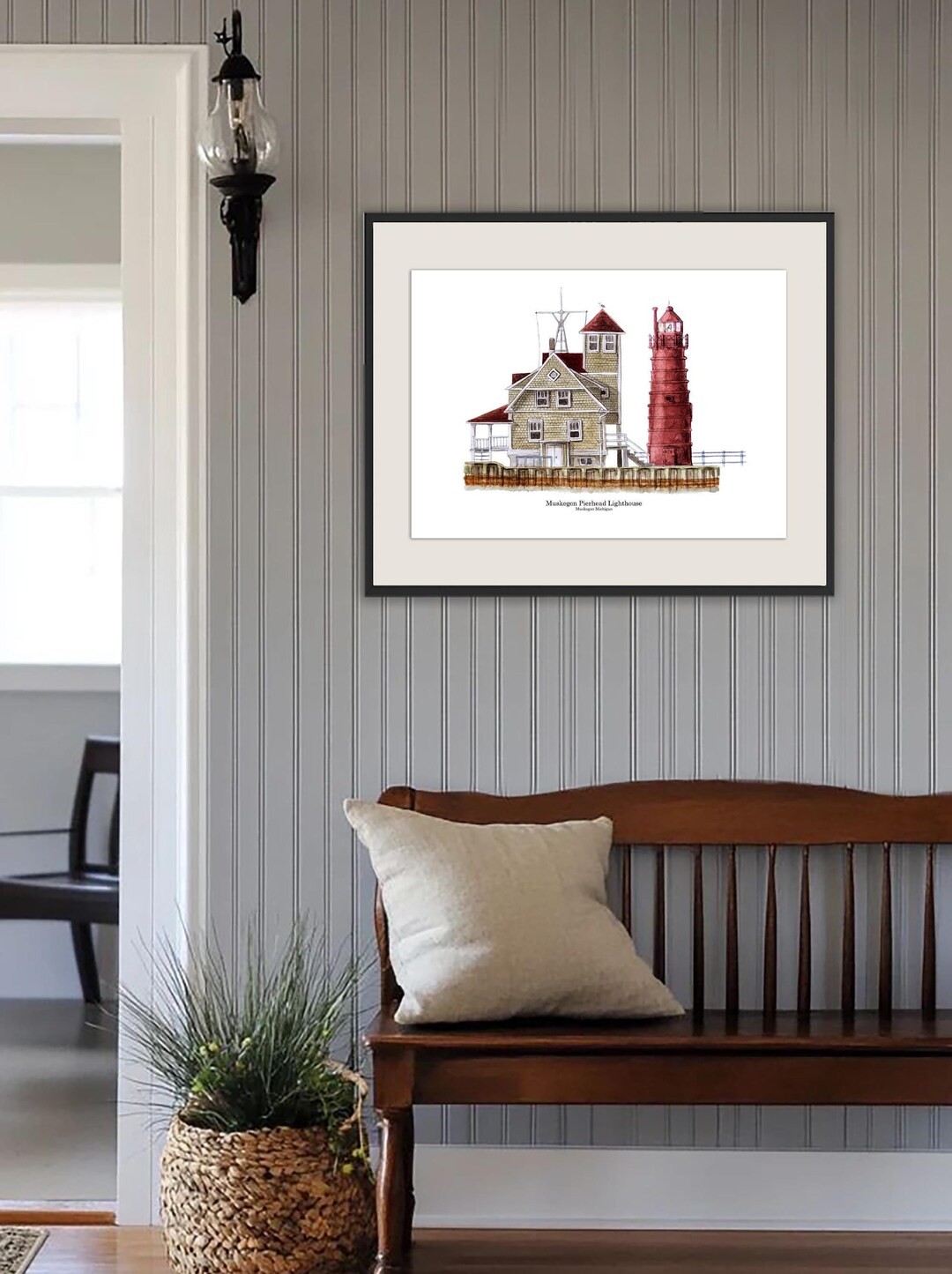 Muskegon Pierhead Lighthouse is a Premium Art Print of an Original ...