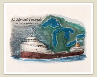 Edmund Fitzgerald Print - Etsy