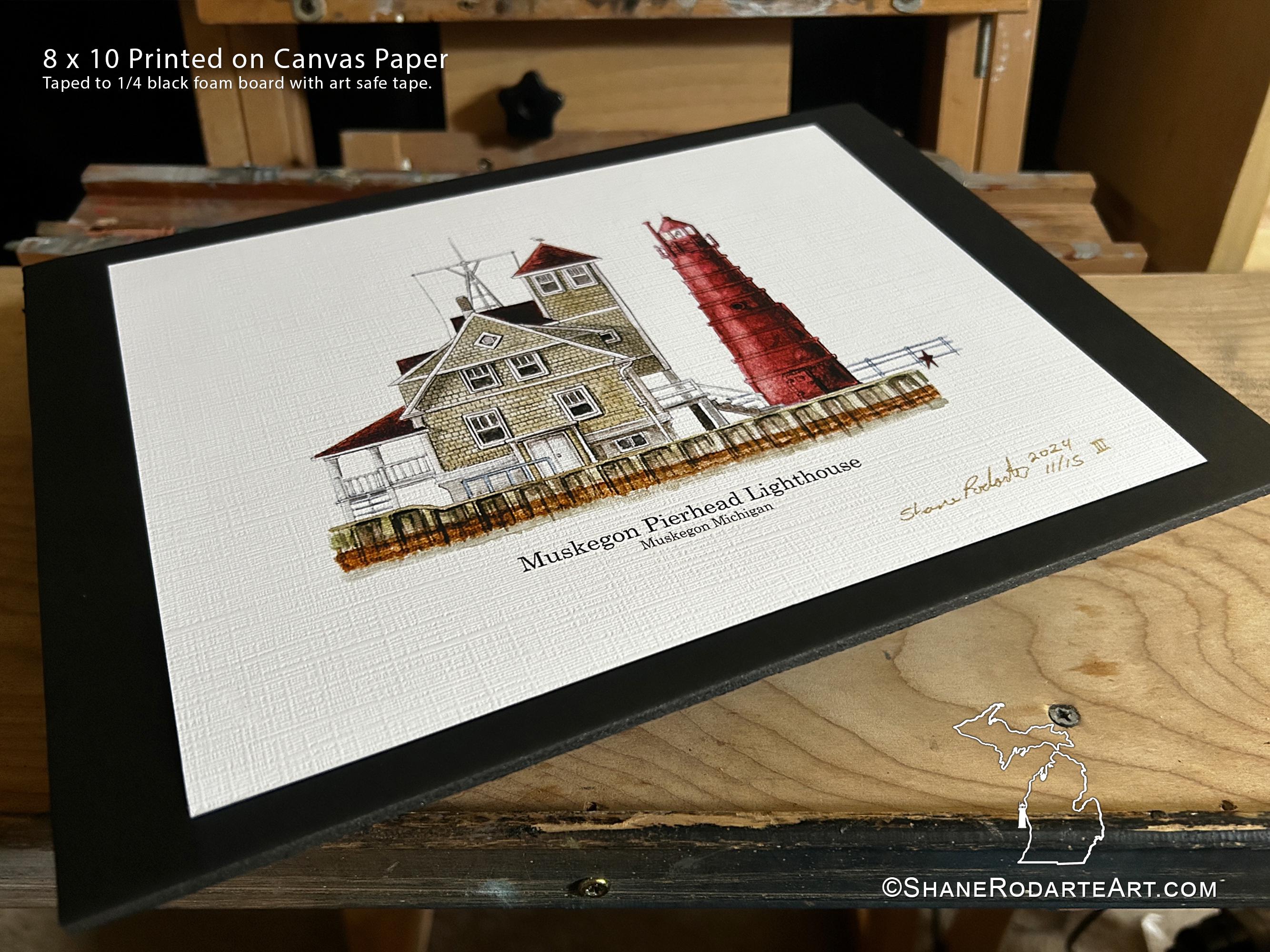Lighthouse in Muskegon, Michigan, South Pierhead Light, Poster, Print ...