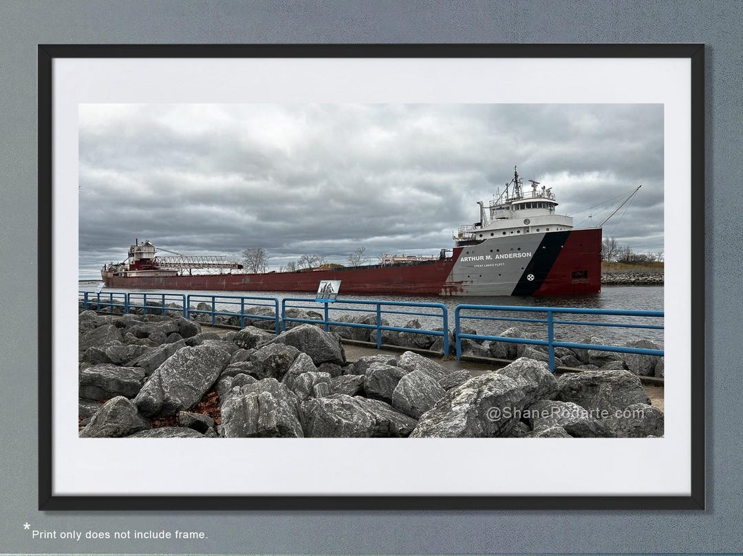 SS Arthur M. Anderson, Poster, Print, Canvas Paper, Photo, Muskegon ...
