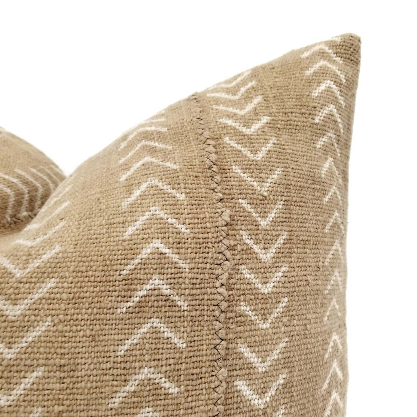 Various sizes camel/muted mustard mudcloth pillow cover