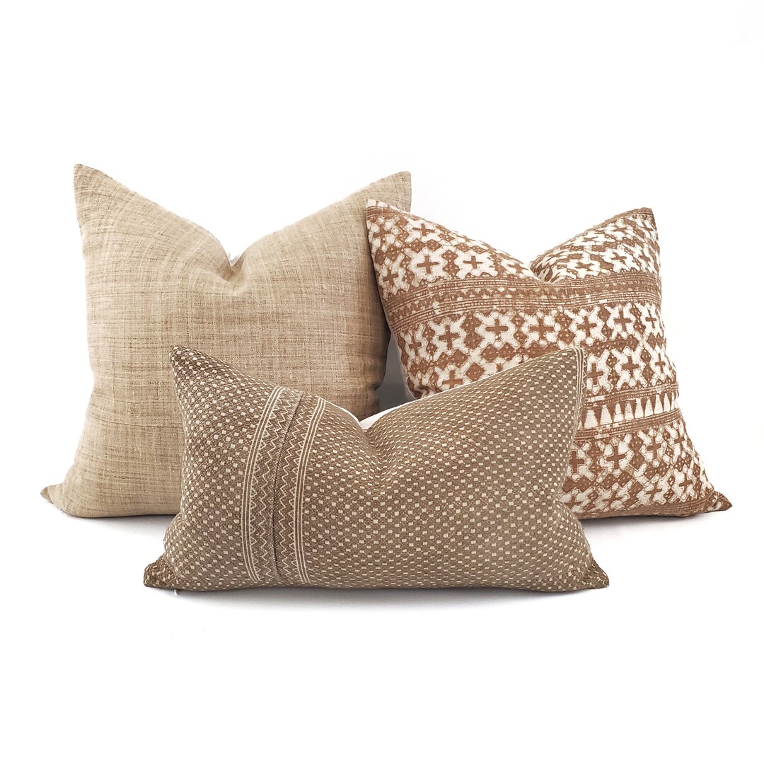 Pillow Combo- Camel/rust/brown Combo of 3 Pillows - Etsy