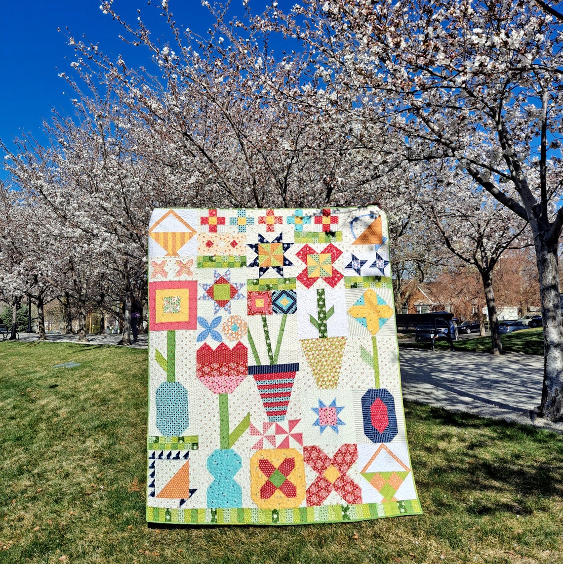 Blooms and Baskets Sampler Quilt Pattern PDF - Etsy