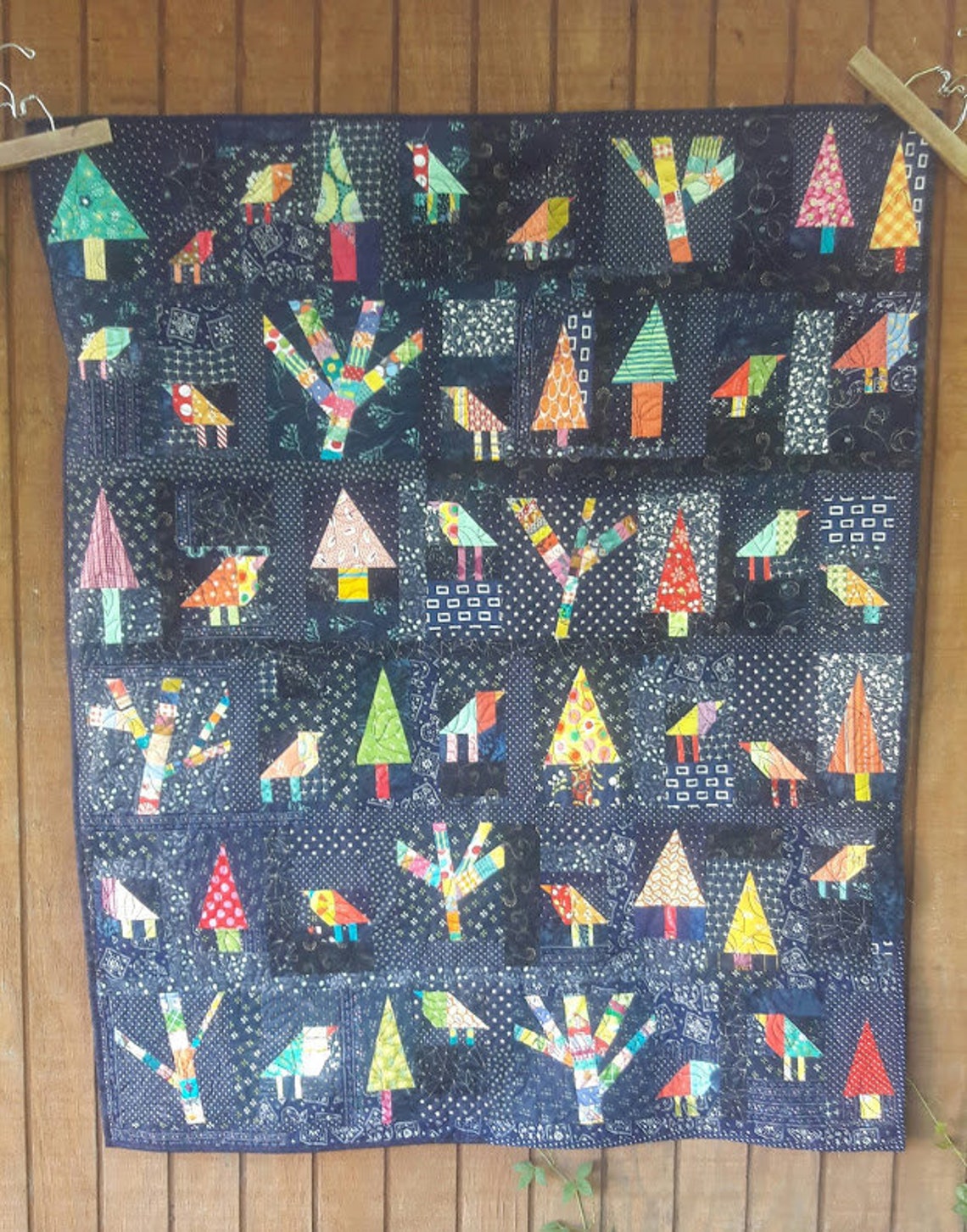 Enchanted Forest Free Form, Scrap Quilt PDF Pattern - Etsy