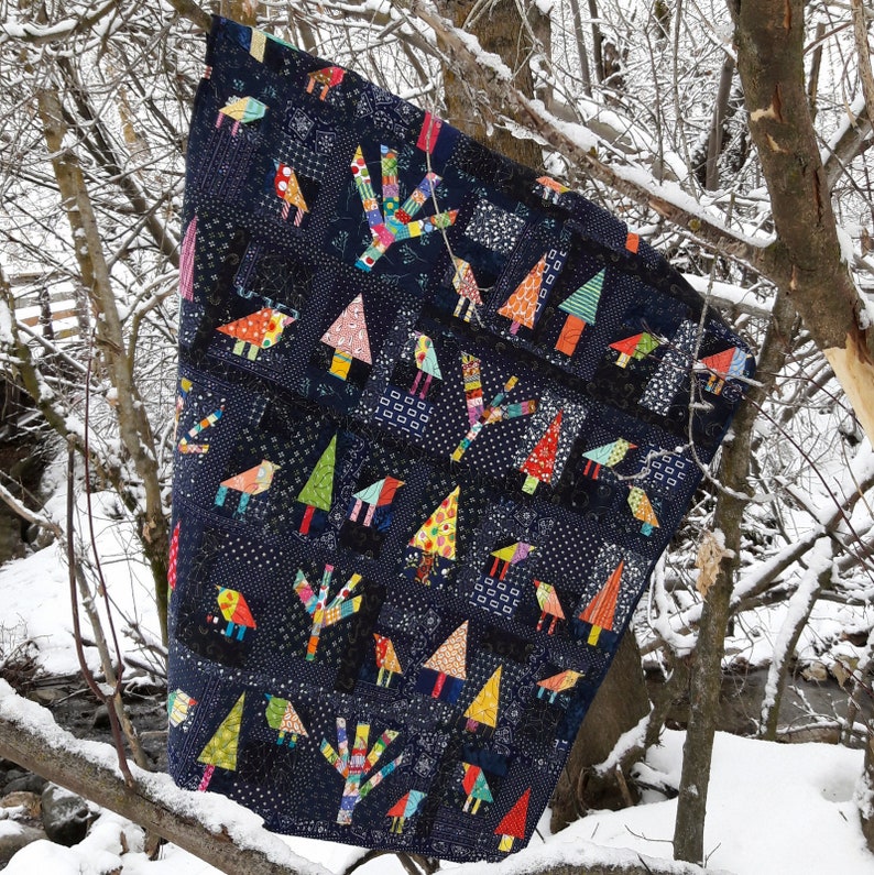 Enchanted Forest Free Form, Scrap Quilt PDF Pattern - Etsy