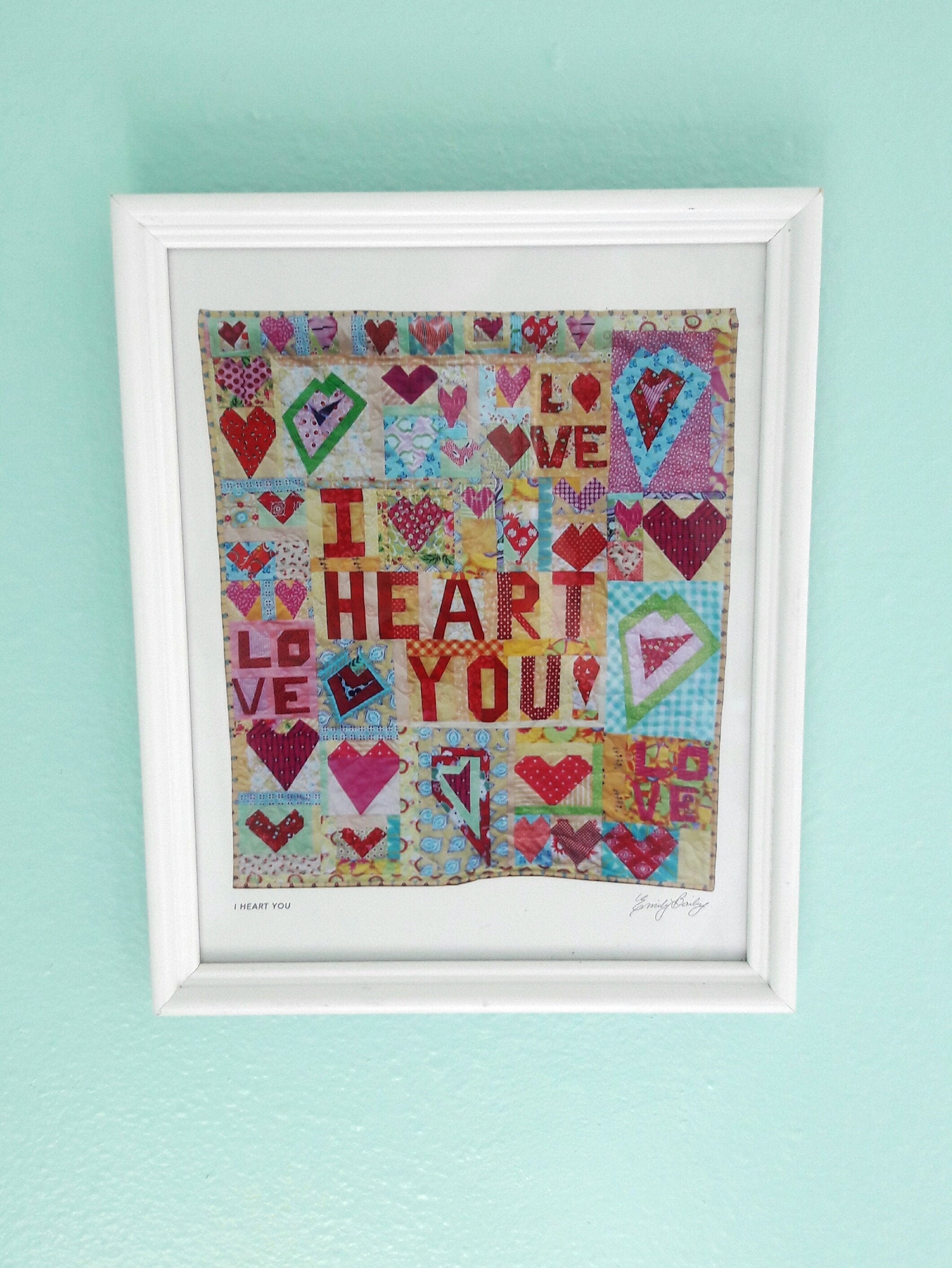 Downloadable Wall Art I Heart You | Etsy