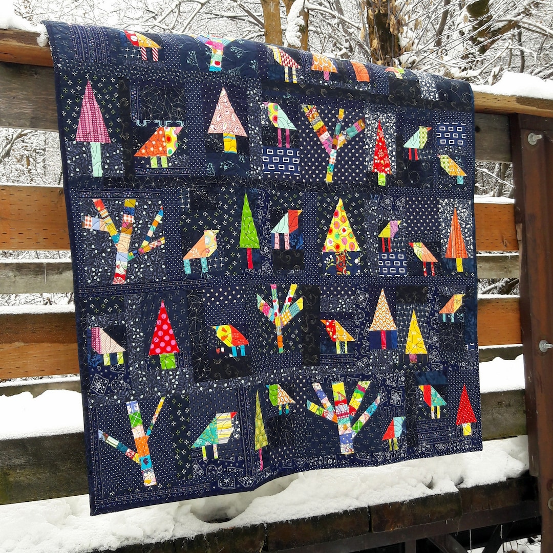 Enchanted Forest a Free Form, Scrap Quilt Pattern - Etsy