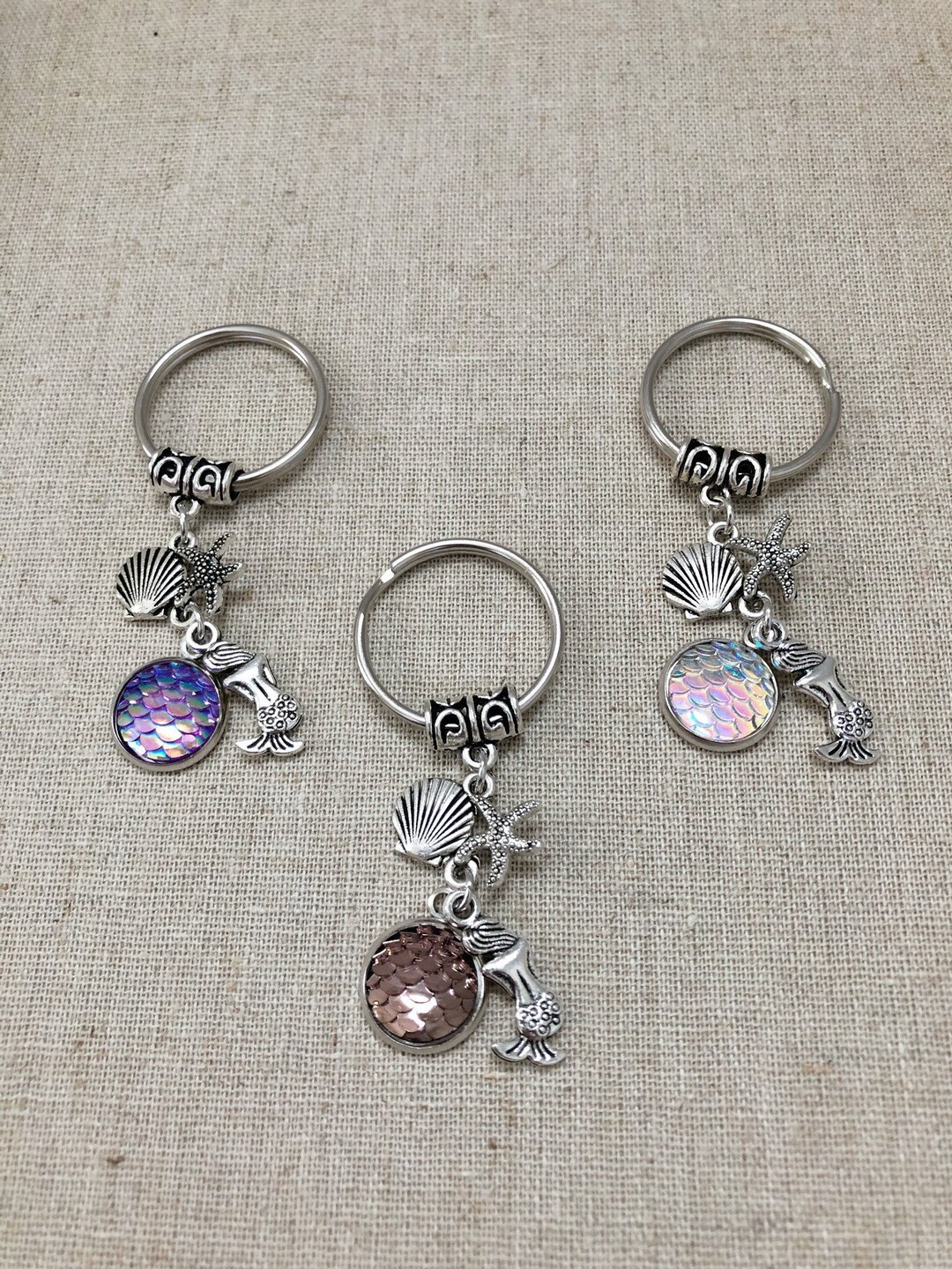 Mermaid Scale Keychain, Mermaid Keychain, Scale Keychain, Charm ...