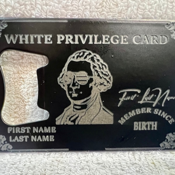 White Privilege Metal Card - Etsy