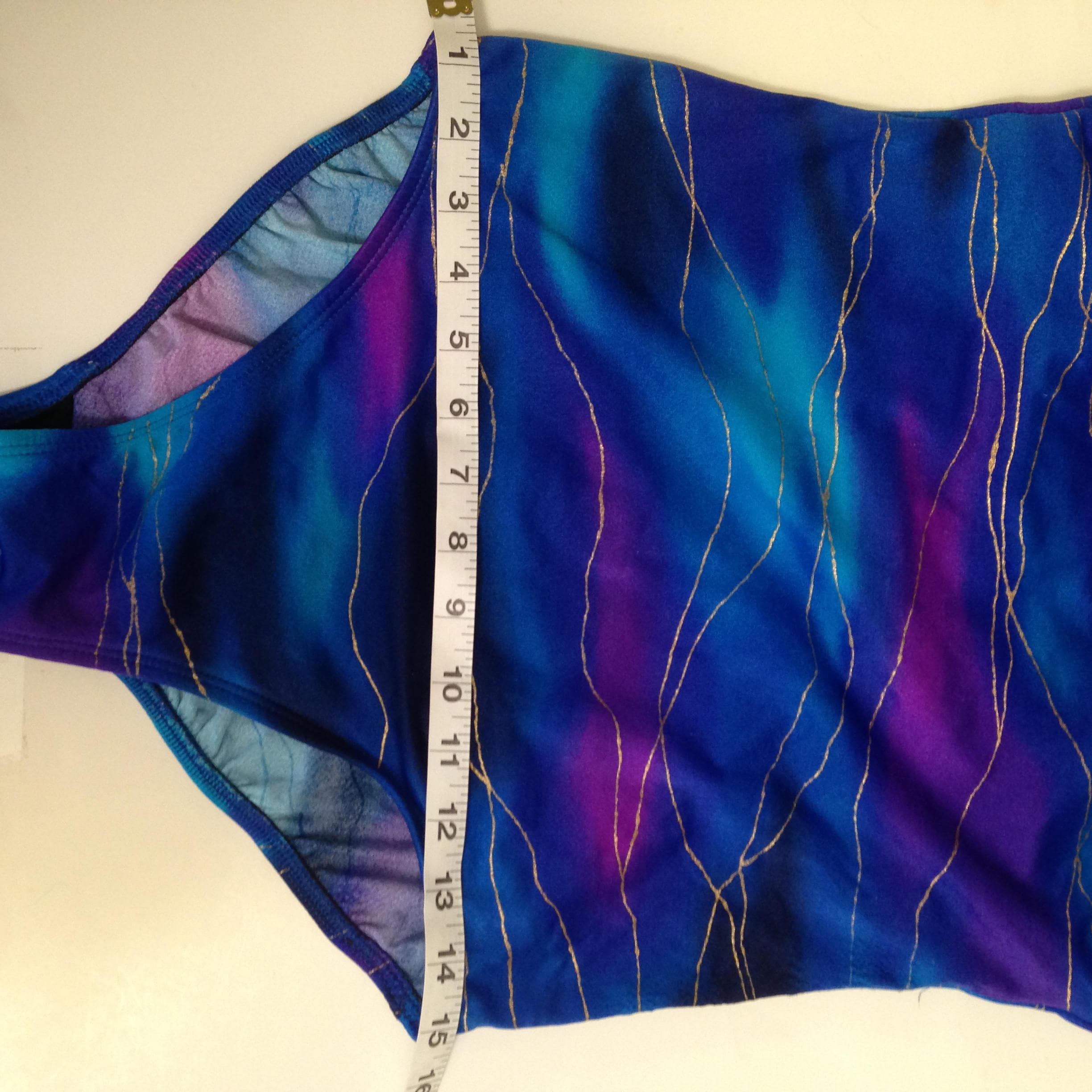 Vintage Robby Len Swimfashions One Piece Swimsuit Color Splash Galaxy ...