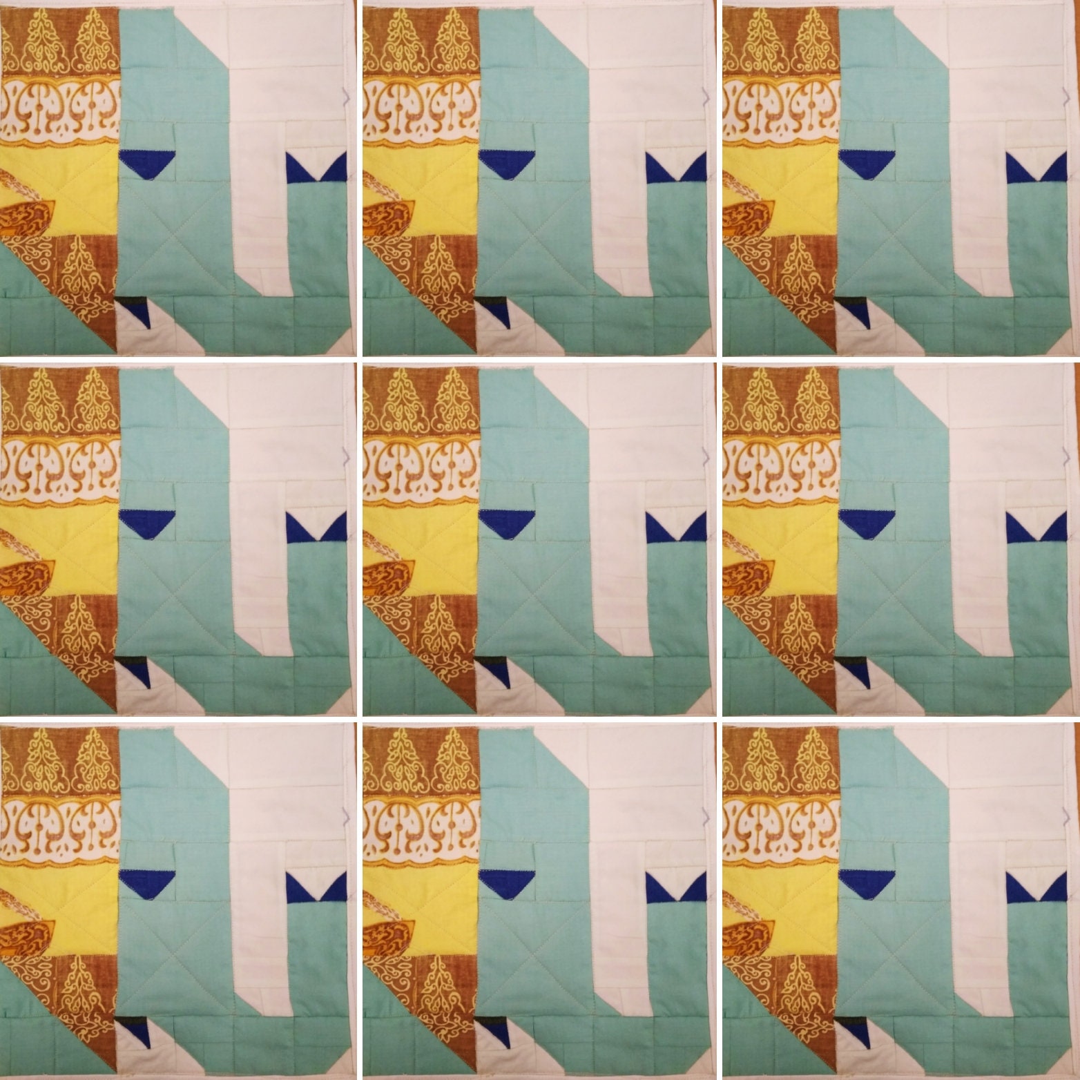 Elephant Quilt Block Pattern 12" X 12" Pdf - Etsy