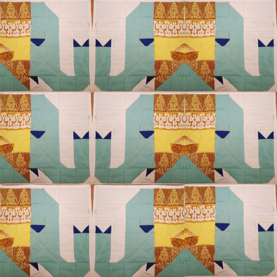 Elephant Quilt Block Pattern 12 X 12 Pdf - Etsy