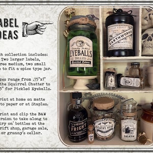 Vintage Look Potion Labels #26, Halloween Apothecary Labels for Jars ...