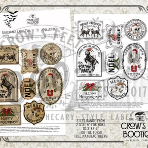 Goth Creepmas #3 Jar Labels #107, Printable - Etsy